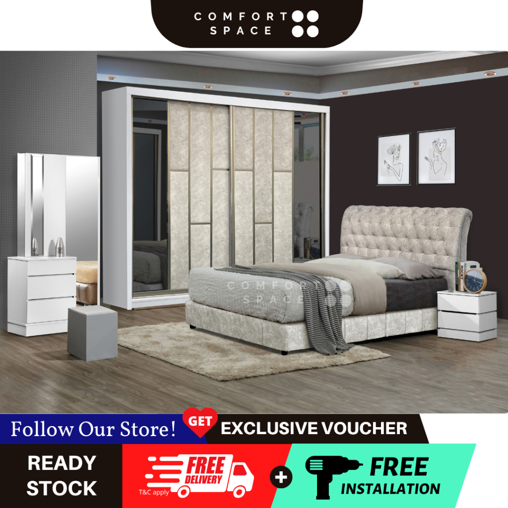 🔥 Free Install 🔥 Comfort Space - Ivory Bedroom Set | Set Bilik Tidur ...