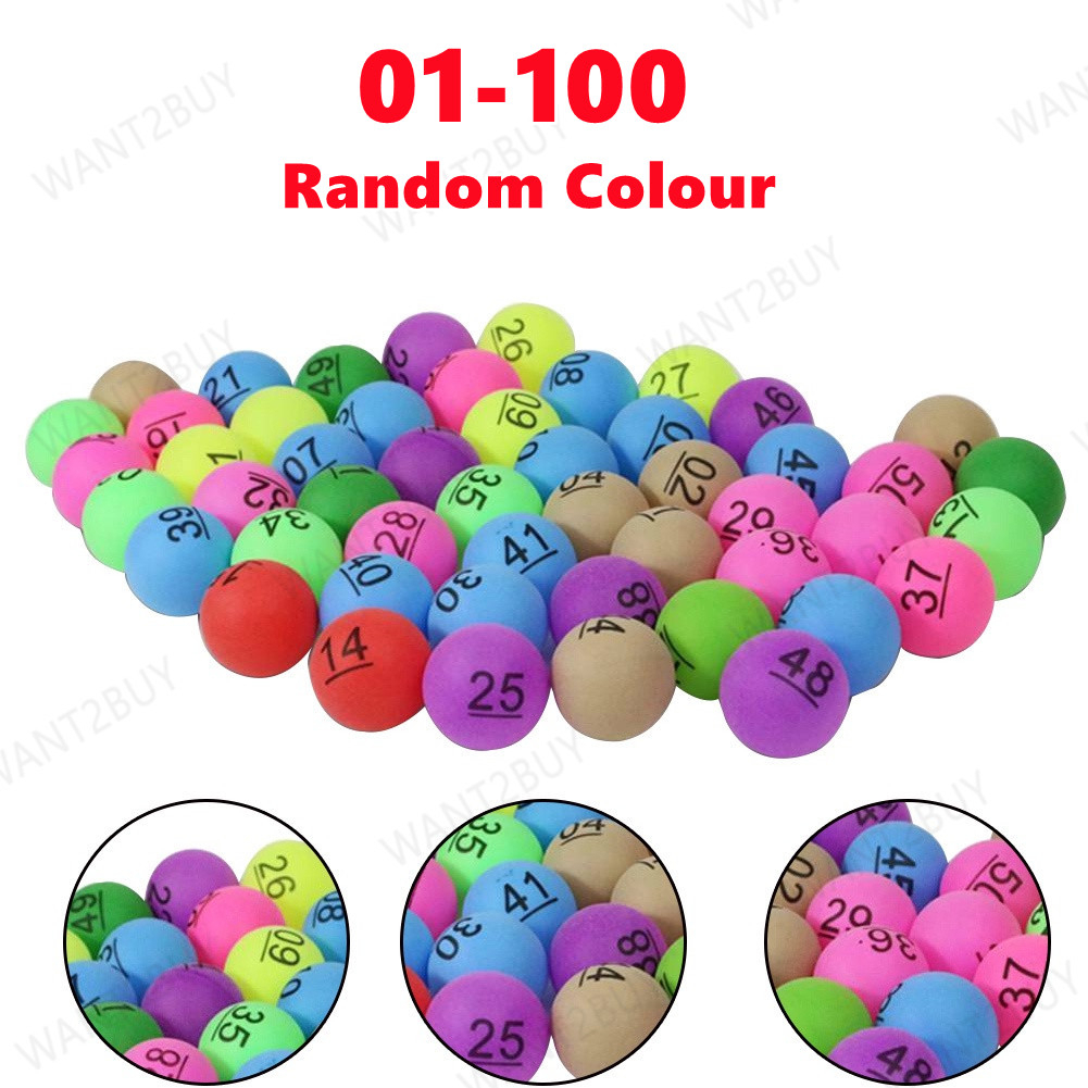01-100 Number Assorted Colorful Color Lucky Draw Dip Game Gaming ...