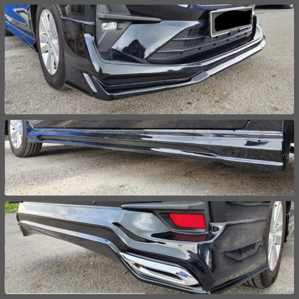 Perodua Alza 2022 Advanced GT Style Skirting Body Kit ABS Ready Stock ...