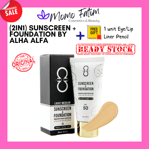 (Clearance Sales) 2in1 Sunscreen + Foundation SPF50 by Alha Alfa ...