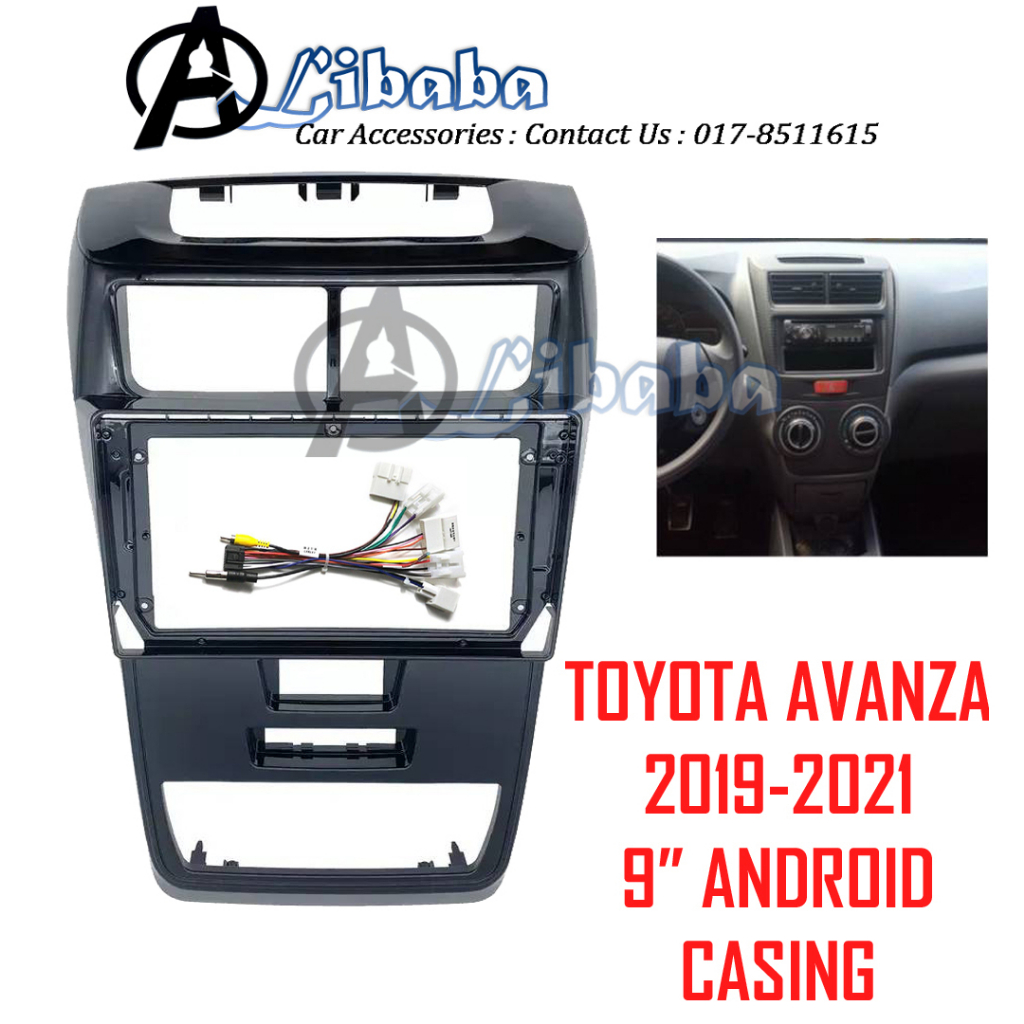 9" TOYOTA AVANZA 2019-2021 Android Monitor Casing Frame Plug And Play ...
