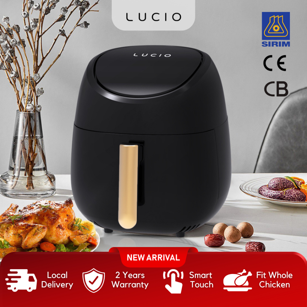 Lucio Air Fryer 4L Non-Stick Air Fryer With Smart Touch & Auto Power ...