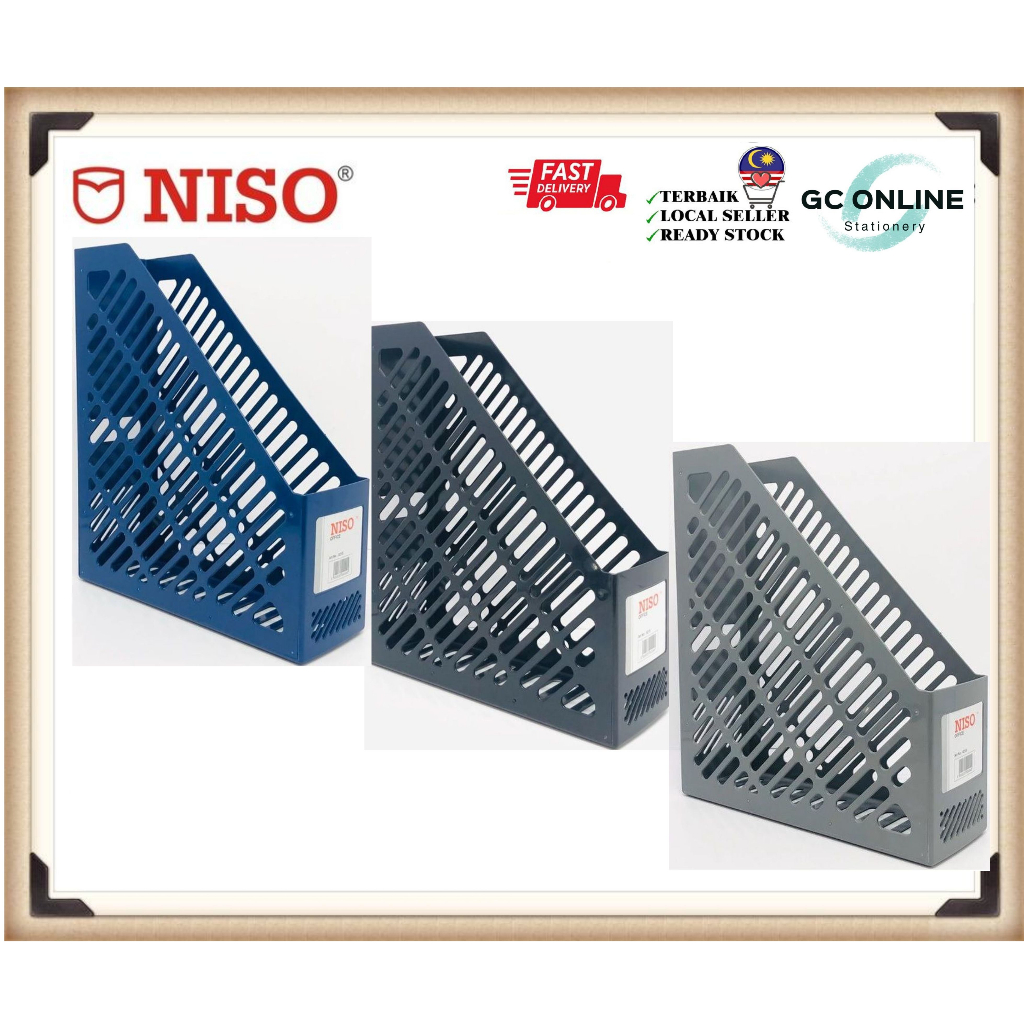Niso 8215 3" Plastic Magazine Rack / Magazine Holder / Office File Rack ...