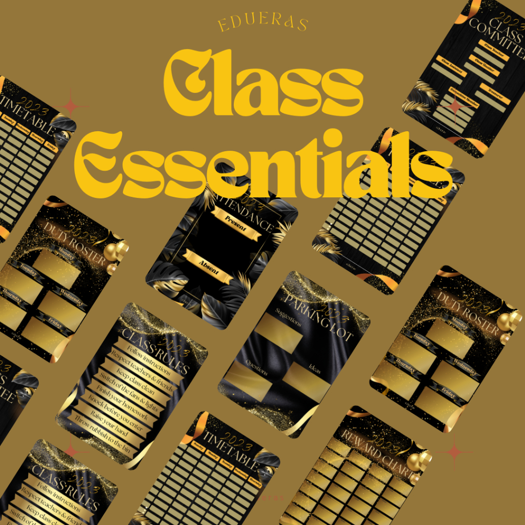 Modern Poster Style Classroom Essentials 21st Century (Jadual Kelas ...