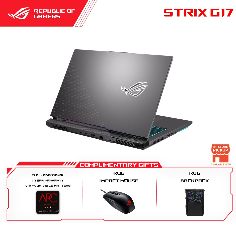 Asus Rog Strix G17 2023 G713P-VLL039W R9-7945HX/ 16GB 4800MHZ/ 1TB M.2/ RTX 4060 8GB/ 17.3" WQHD ...