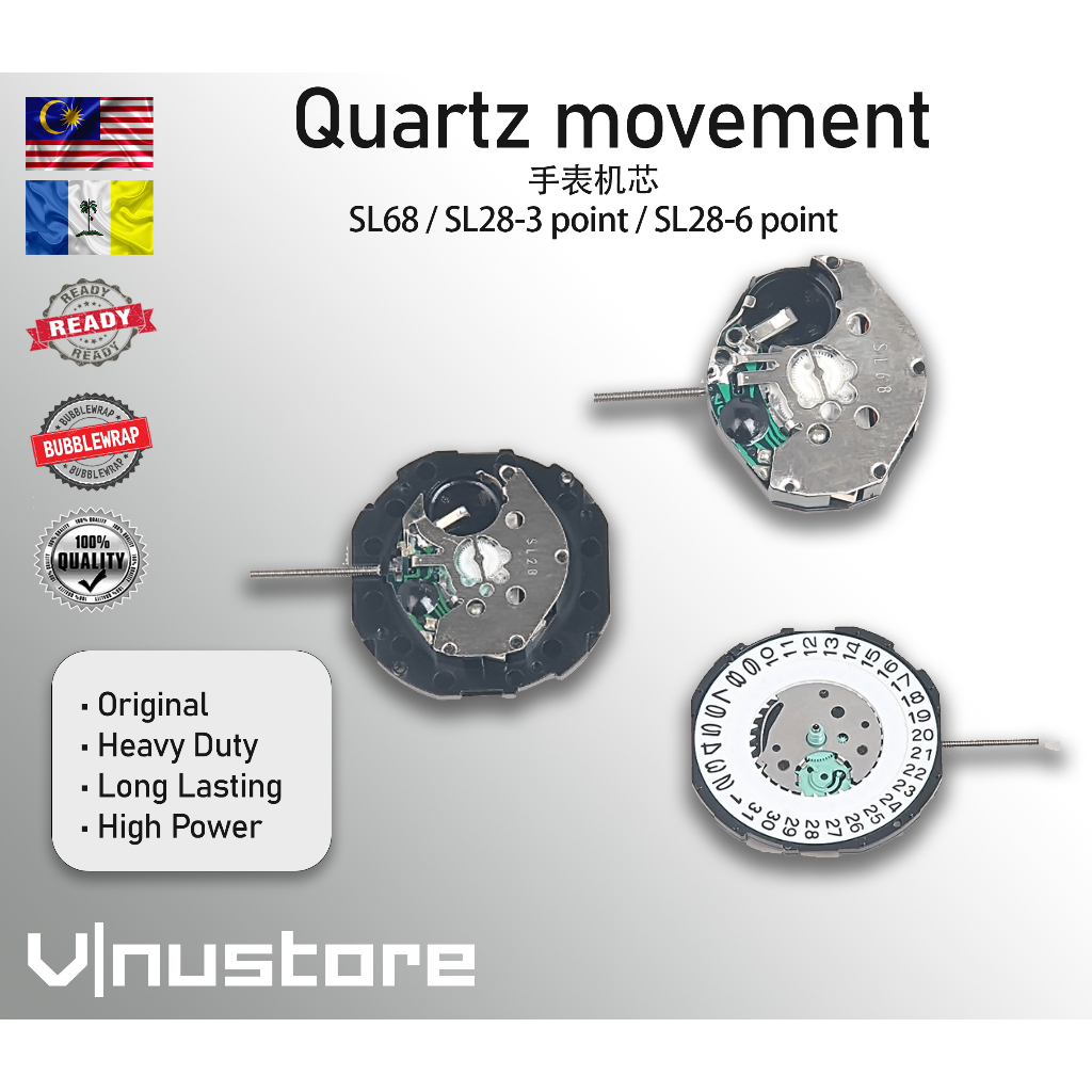 Quartz Movement SL68 SL28 | Watches Clock Movement Replacement Repair ...