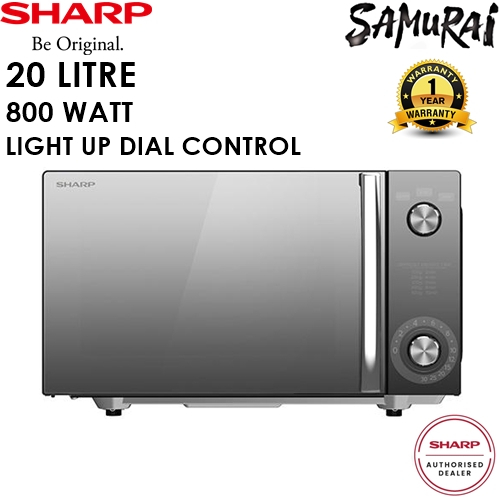 SHARP MECHANICAL DIAL FLATBED MICROWAVE OVEN 20 LITRE R2121FGK | Shopee ...