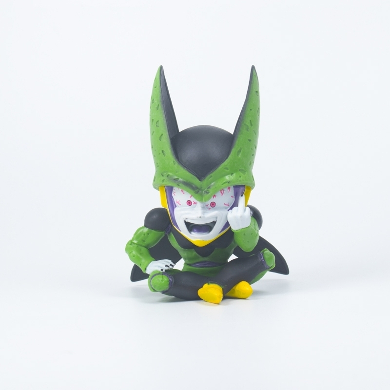 Dragon Ball Chibi Perfect Cell Middle finger cell Figure 13cm Dragon ...