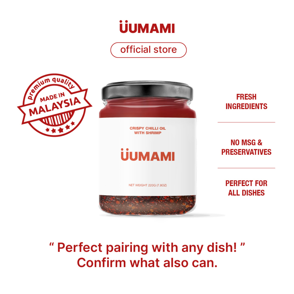 (Muslim Friendly) UUMAMI Crispy Chilli Oil (220g) Single Pack [Fast ...