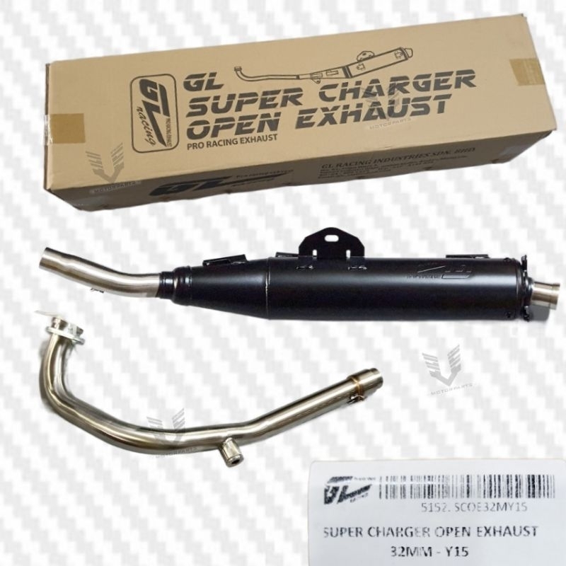 Y15ZR/RSX150/RS150/LC135 GL RACING SUPER CHARGER OPEN EXHAUST RACING ...