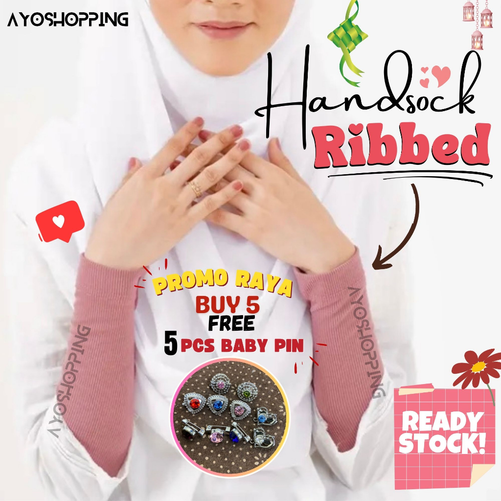 HANDSOCK RIBBED COMFORT READY STOCK SEJUK SELESA VARIOUS COLOUR ...