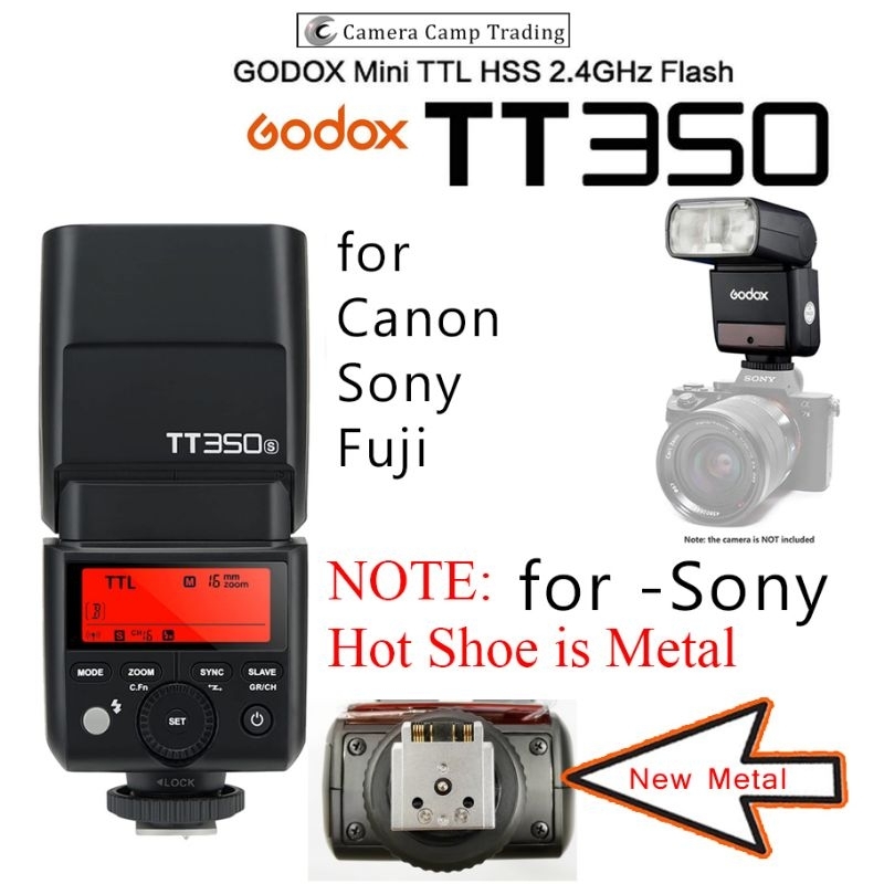 Godox TT350 TTL Camera Flash compatible with Camera Canon Fujifilm and ...