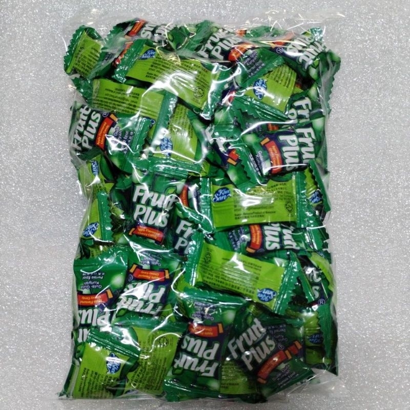 Fruit Plus Apple Chewy Candy Gula-gula Kunyah Epal 25pcs 50pcs 100PCS ...