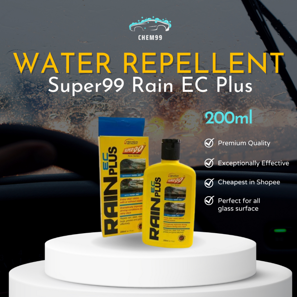 [SUPER 99] RAIN REPELLENT EC PLUS 200ML GLASS COATING WINDSCREEN ...