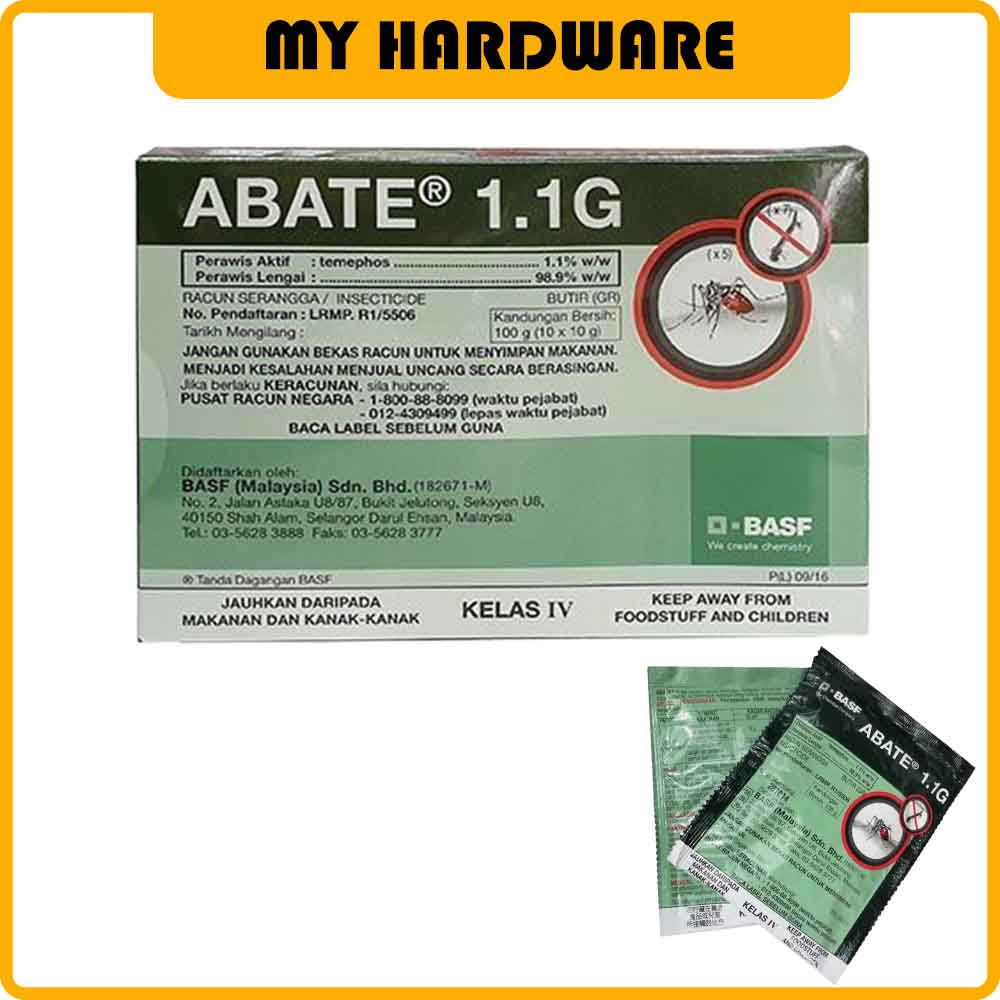 ORIGINAL BASF ABATE 1.1G Ubat Jentik-Jentik Menghapus Pembiakkan Nyamuk ... ORIGINAL BASF ABATE 1.1G Ubat Jentik-Jentik Menghapus Pembiakkan Nyamuk ...