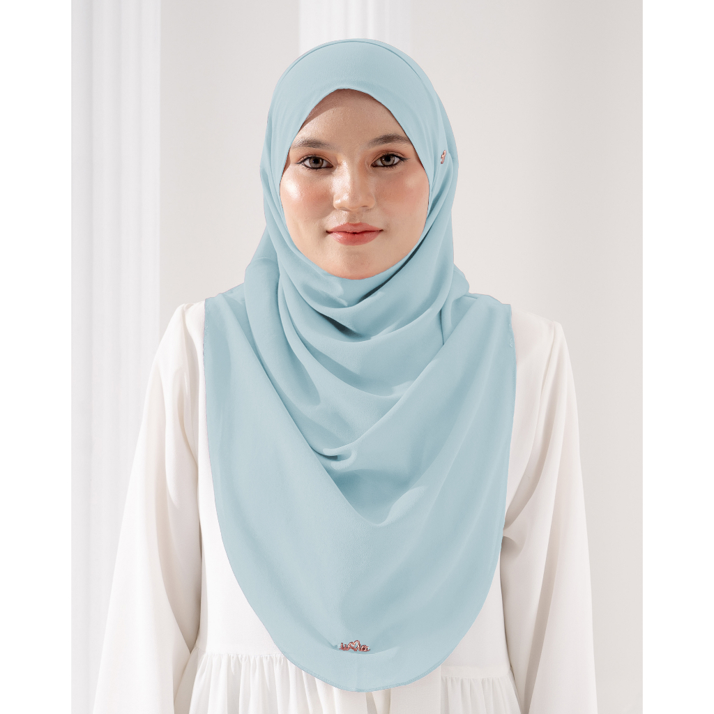 (Warna Baru) Luvla Tudung Lustia Sarung Instant Chiffon Georgette Shawl ...