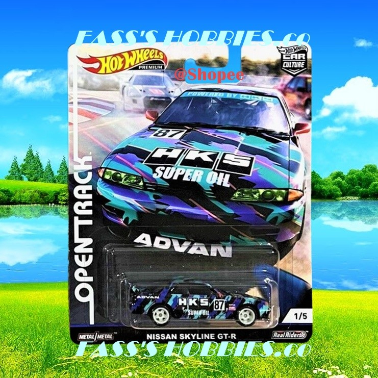 *P-C HOT WHEELS™ PREMIUM CAR CULTURE OPEN TRACK NISSAN SKYLINE GT-R R32 HKS JDM RUBBER TYRE ...