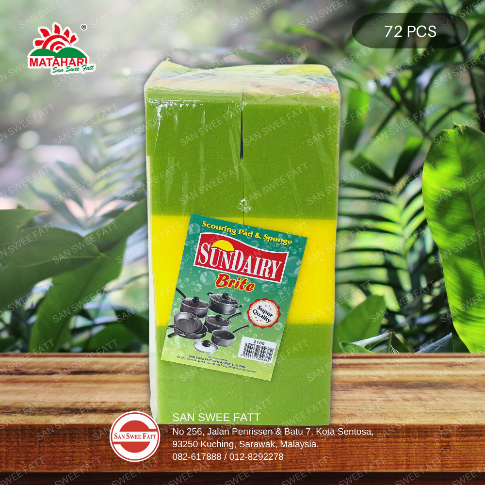 Sundairy Brite Scouring Pad & Sponge 72pcs | Shopee Malaysia