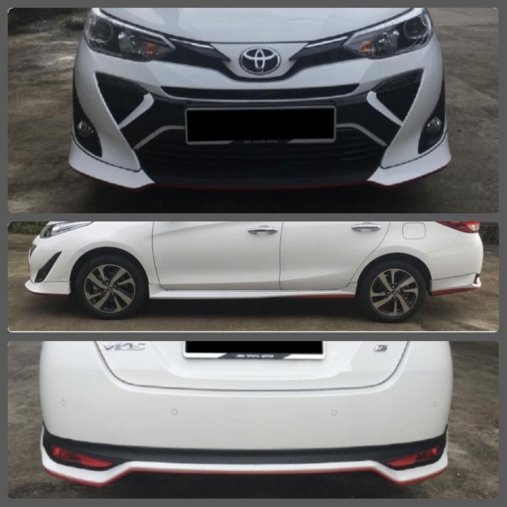 Toyota Vios 3rd Generation 2019 OEM Skirting Body Kit ABS Ready Stock | Shopee Malaysia