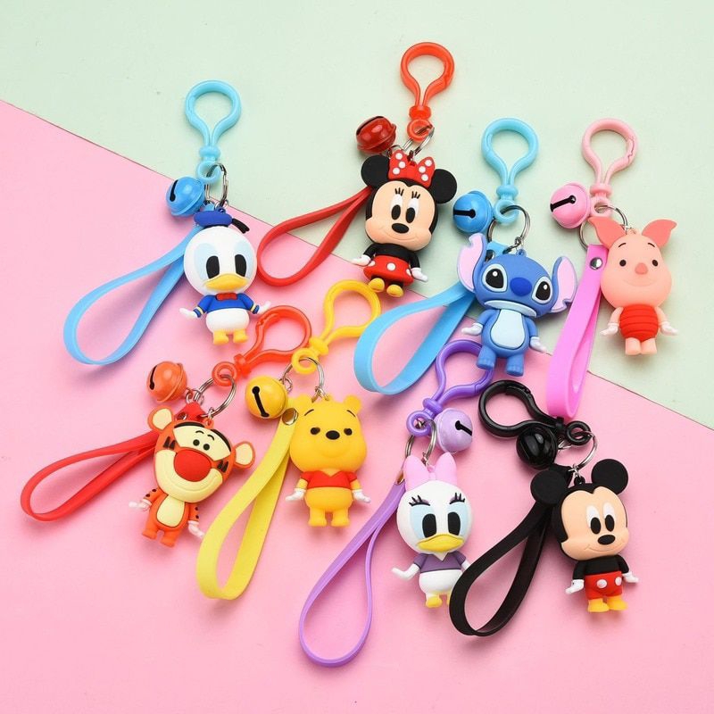 Disney Key Ring Keychain Mickey Donald Duck Hello Kitty Doremon ...