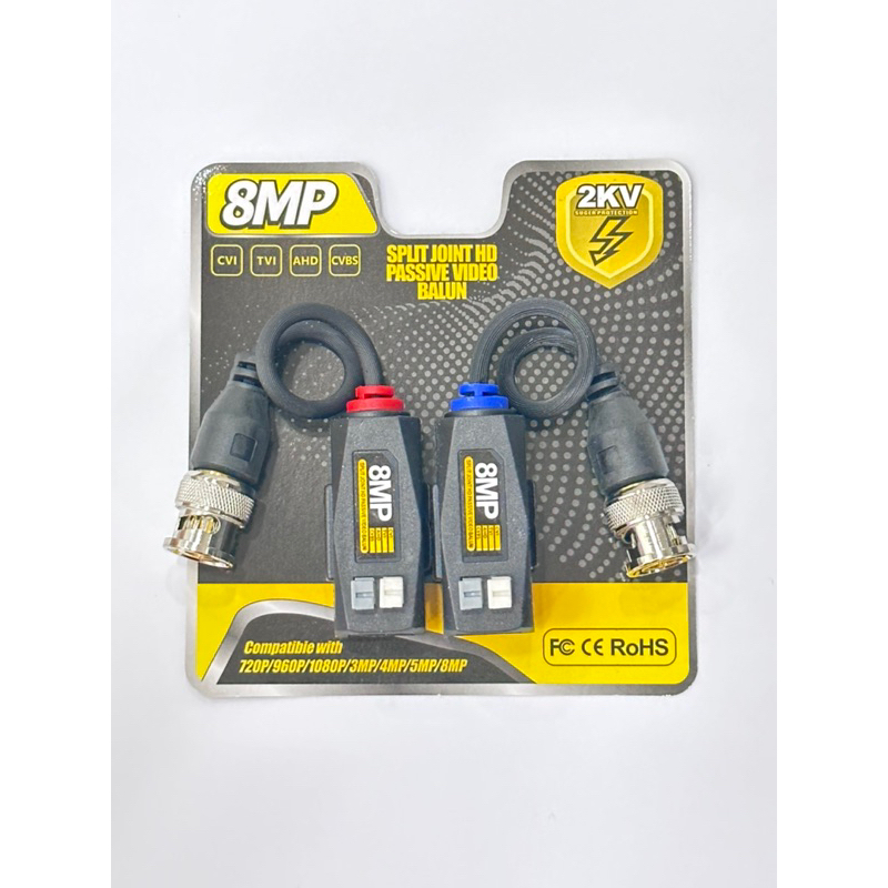 Single Channel split joint HD Video Balun 720P - 8MP - 1 pair | Shopee ...