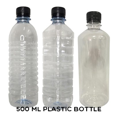 500ml BOTOL MINUMAN PLASTIK PETAK,BULAT,HARGA TERMURAH