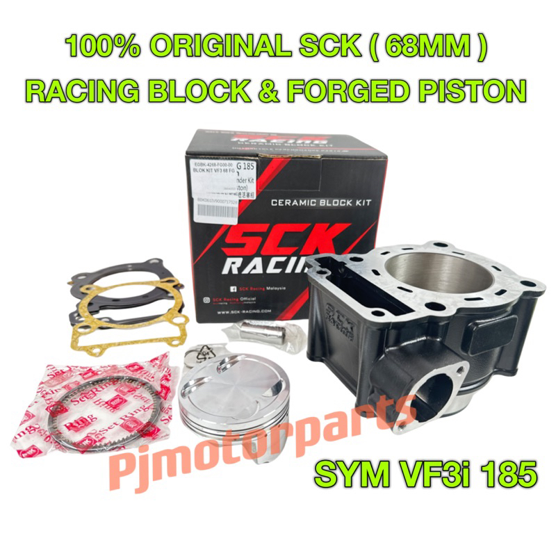 SYM VF3i 185 / SYM185 ( 100% ORIGINAL SCK RACING ) 68MM RACING CYLINDER ...