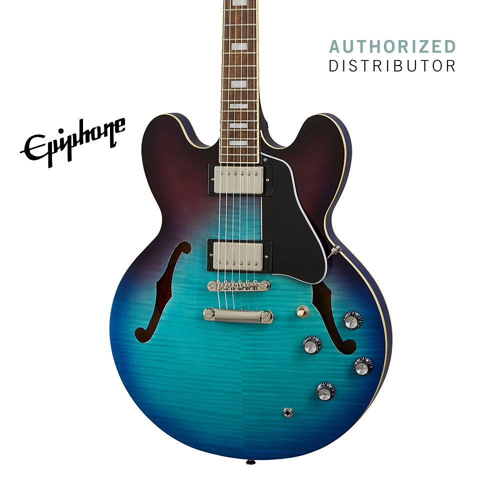 Epiphone ES-335 Figured Semi-Hollowbody Electric Guitar - Blueberry ...