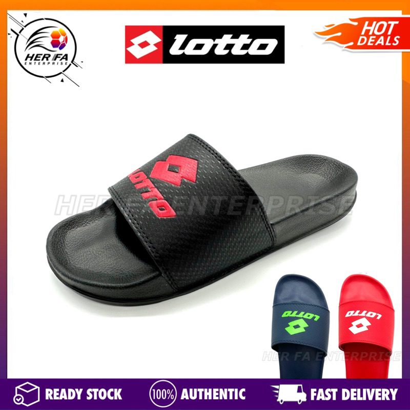 LOTTO Fusion 2 Unisex Slides Sandals 100%ORIGINAL Kasut Slipper ...