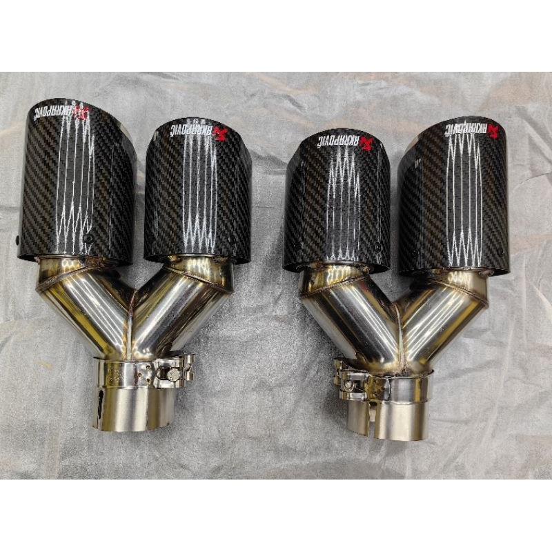 Akrapovic Twin Tip Exhaust Twin Tip Muffler Tip Tail Pipe Ori (CARBON ...