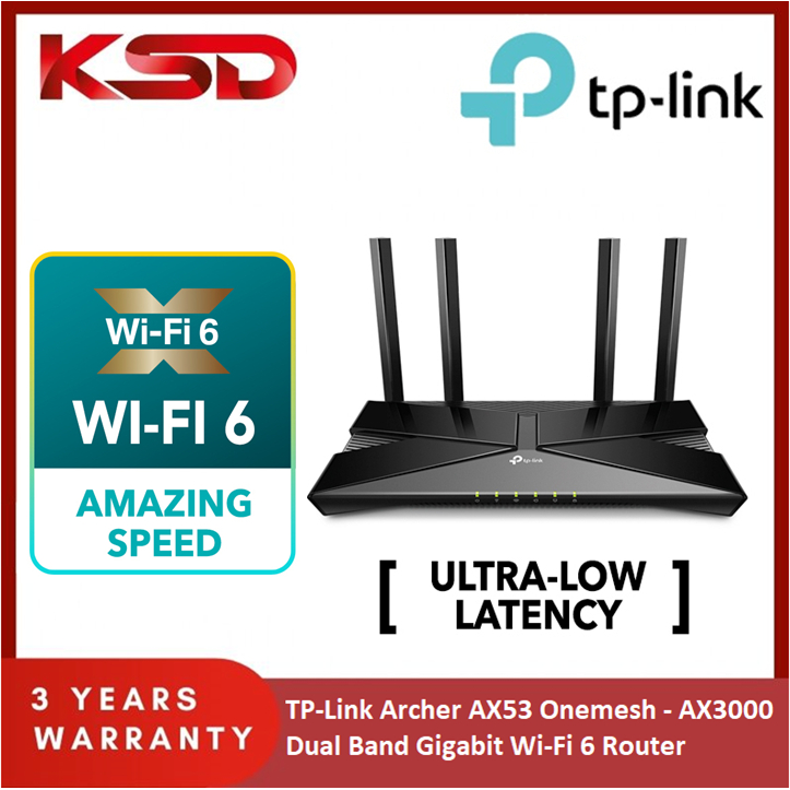 TP-Link Archer AX53 Wi-Fi 6 Router Dual Band Gigabit AX3000 High Power ...