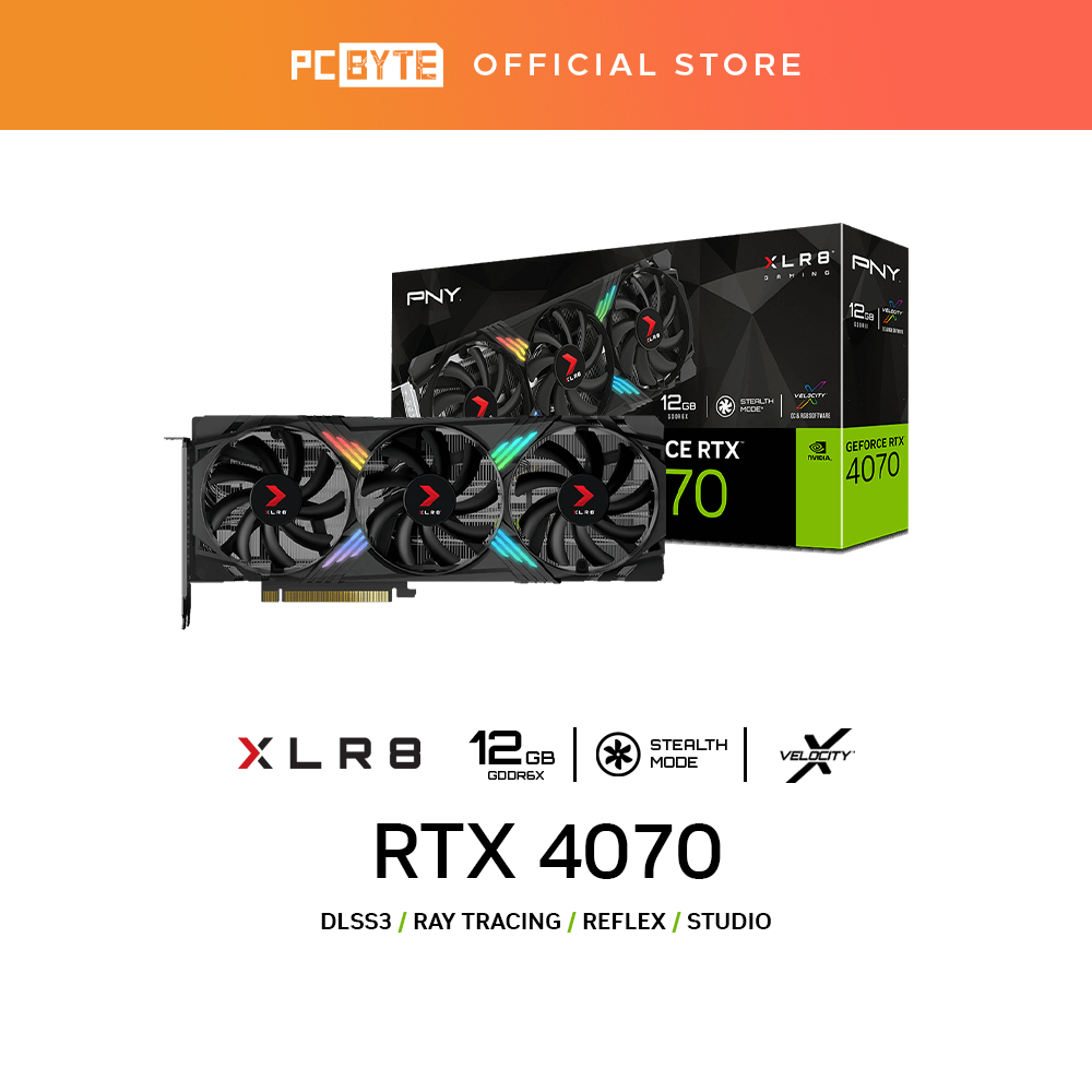 PNY GeForce RTX 4070 12GB XLR8 Gaming VERTO EPIC-X RGB Triple Fan ...