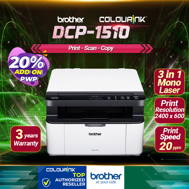 Brother DCP-1510 B&W Laser Printer A4 Print Scan Copy Monochrome Low Cost similar to MF3010 M28a ...