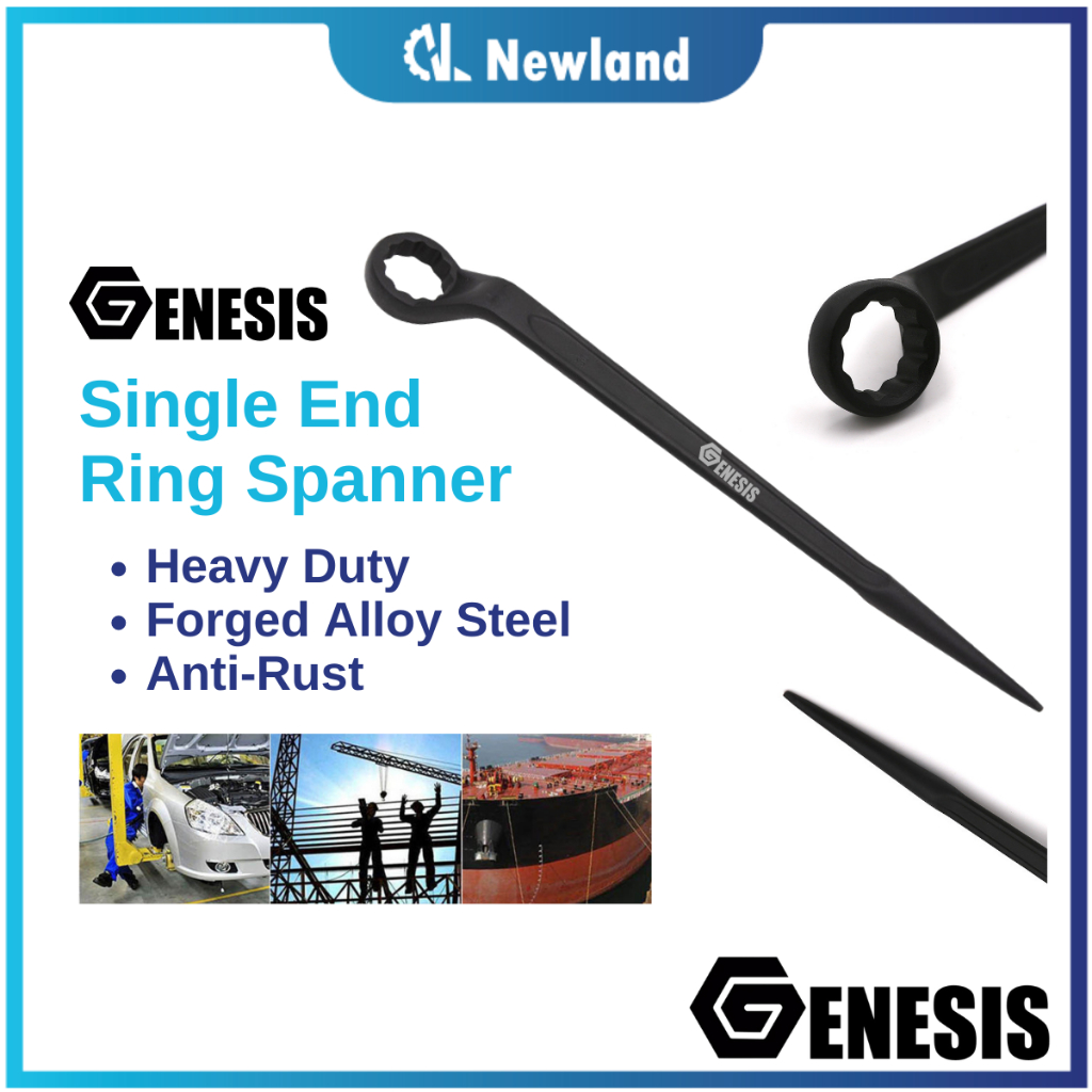 Genesis Single End Ring Spanner / Point Tip Spanner / Spannar Tajam ...