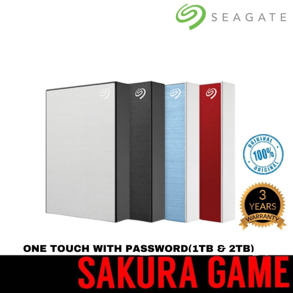 Seagate External Hard Disk One Touch Slim USB 3.0 Portable HDD Backup External Hard Drive (1TB ...