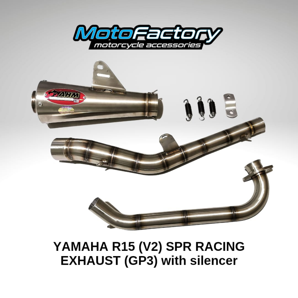 YAMAHA R15 V2 R15 V3 AHM RACING EXHAUST GP3 SERIES (FULL SYSTEM) 32MM # ...