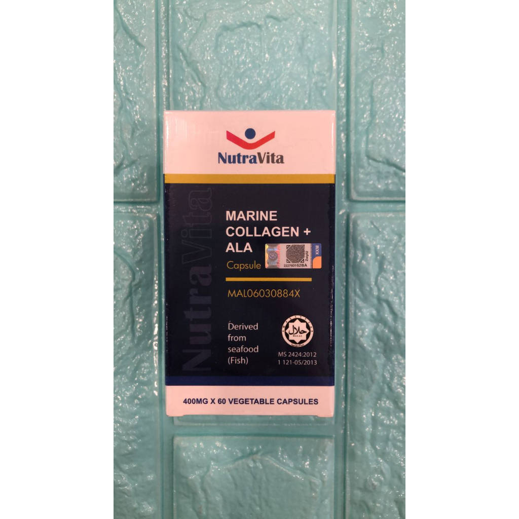 NutraVita Marine Collagen + ALA (400mg x 60 vegetable capsules ...