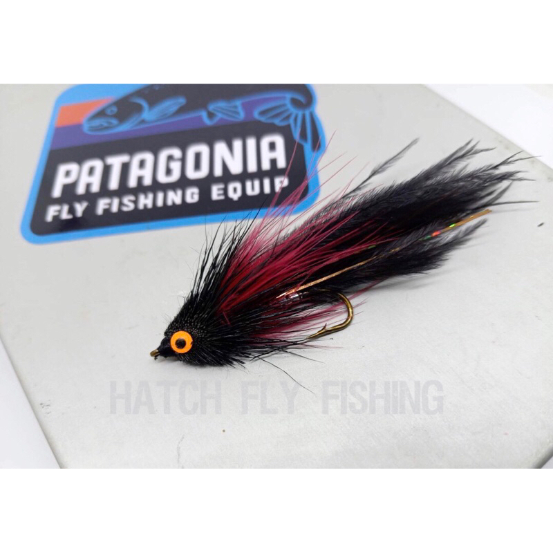 Fly lures ~ Black Death Muddler Fly (slow sinking)size4 Streamer hook ...