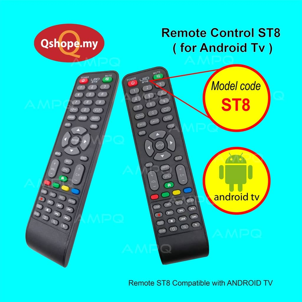 TV Remote Control QT8 ( DIGITAL ) and ST8 ( ANDROID ) For local brand | Shopee Malaysia