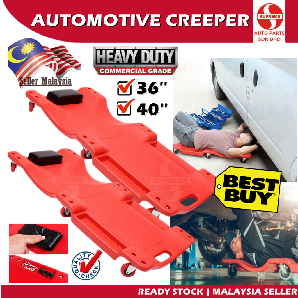 S2U Automotive Car Garage Creeper Mechanic Trolley 6 Swivel Wheels ...