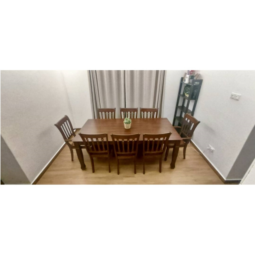 Atas Wooden Dining Set (1 Makan Meja + 8 Makan Kerusi) | Shopee Malaysia