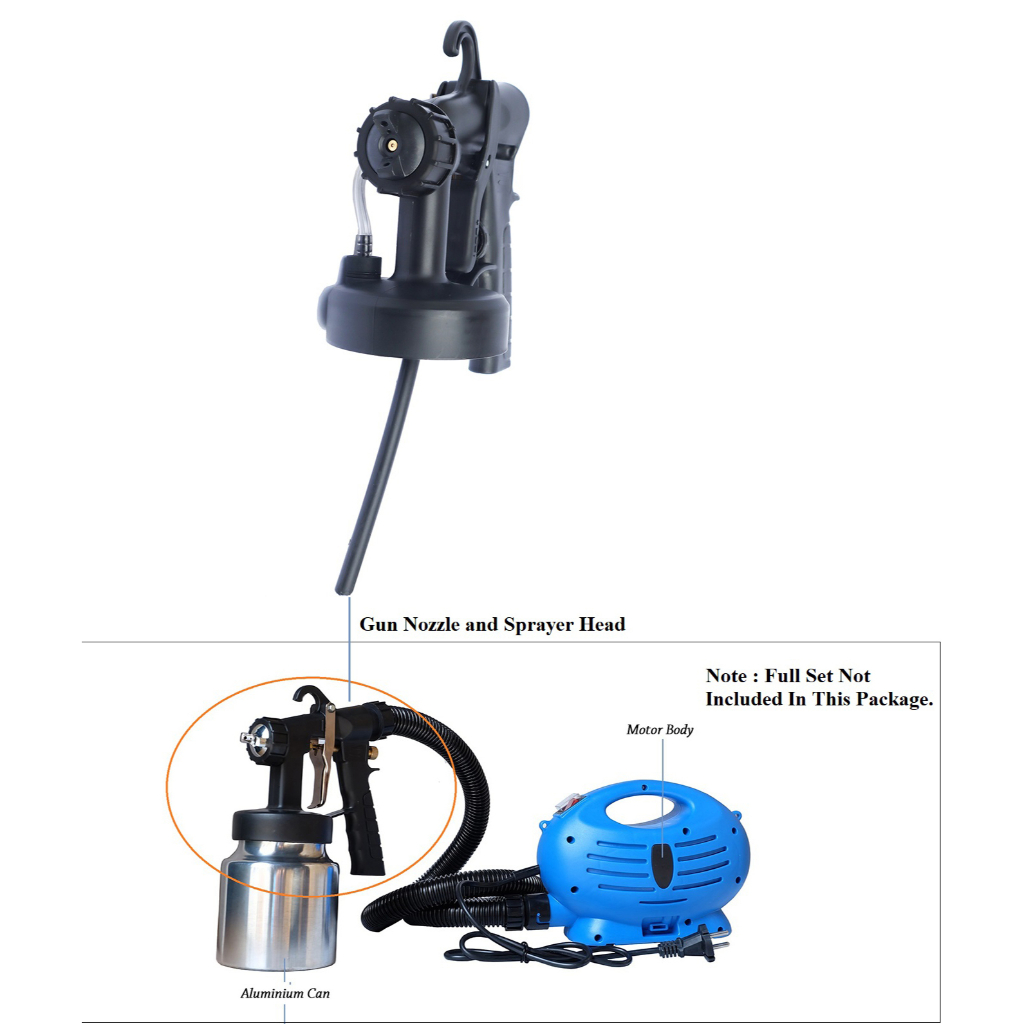 Electric Paint Sprayer Gun Nozzle Spare Part with Brass Assembly for ...