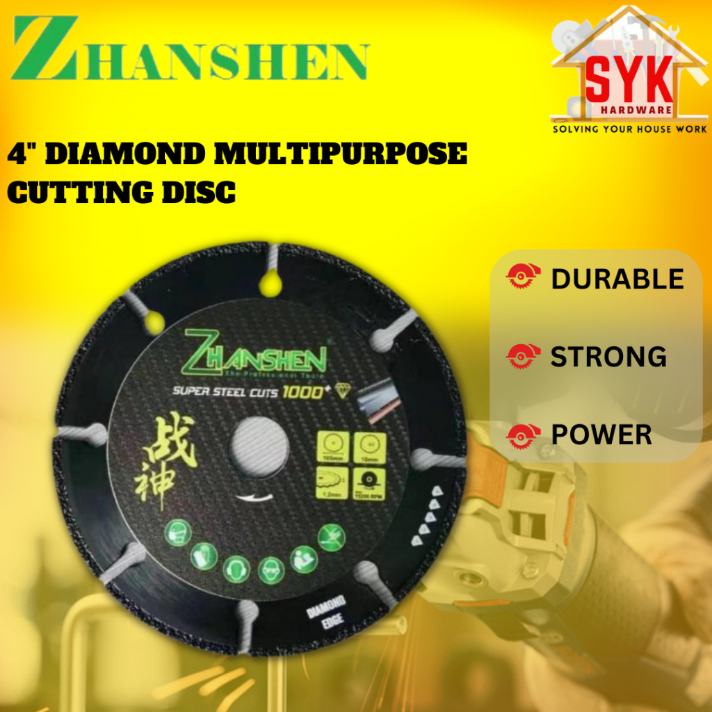 SYK ZhanShen 4 Inch Diamond Multipurpose Cutting Metal Wood Disc Blade ...