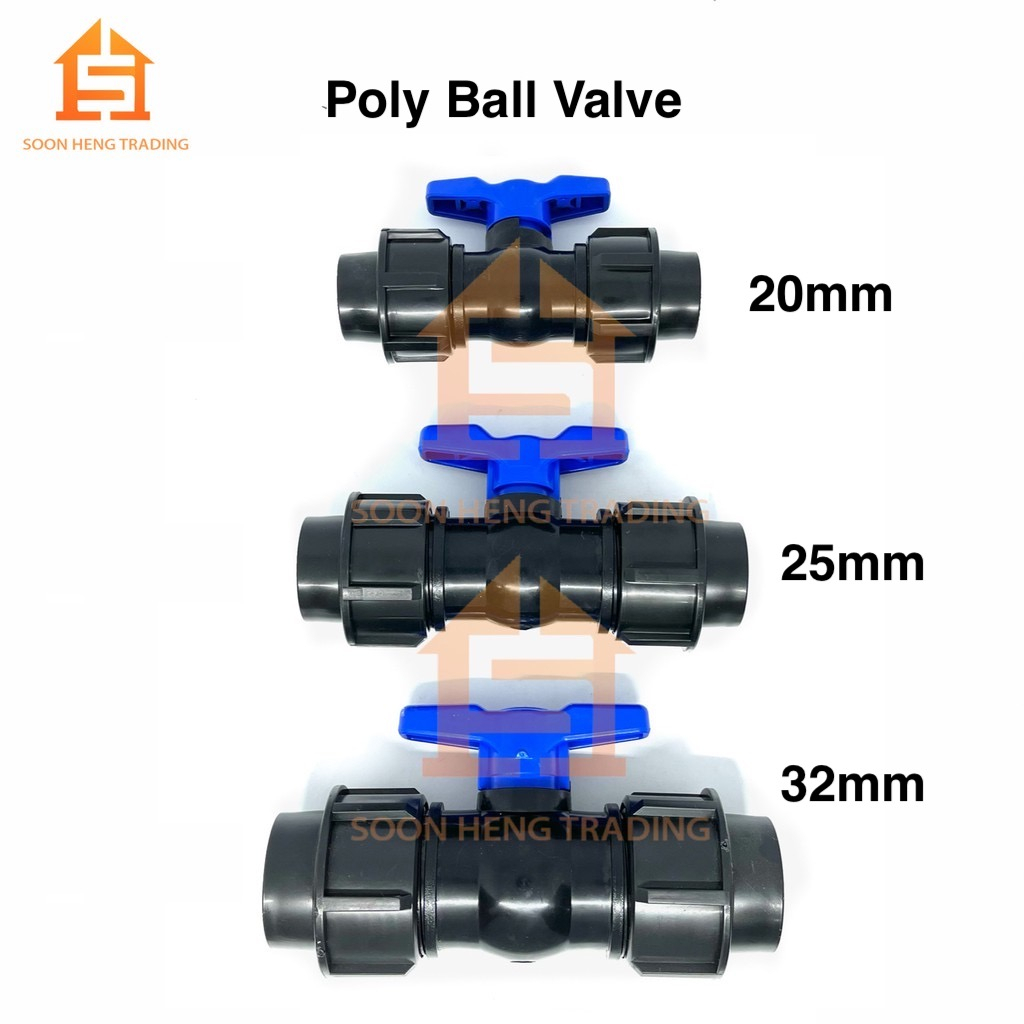 Poly Ball Valve [20mm/ 25mm/ 32mm/] Poly Stopcock Stop Tap Ball Valve ...