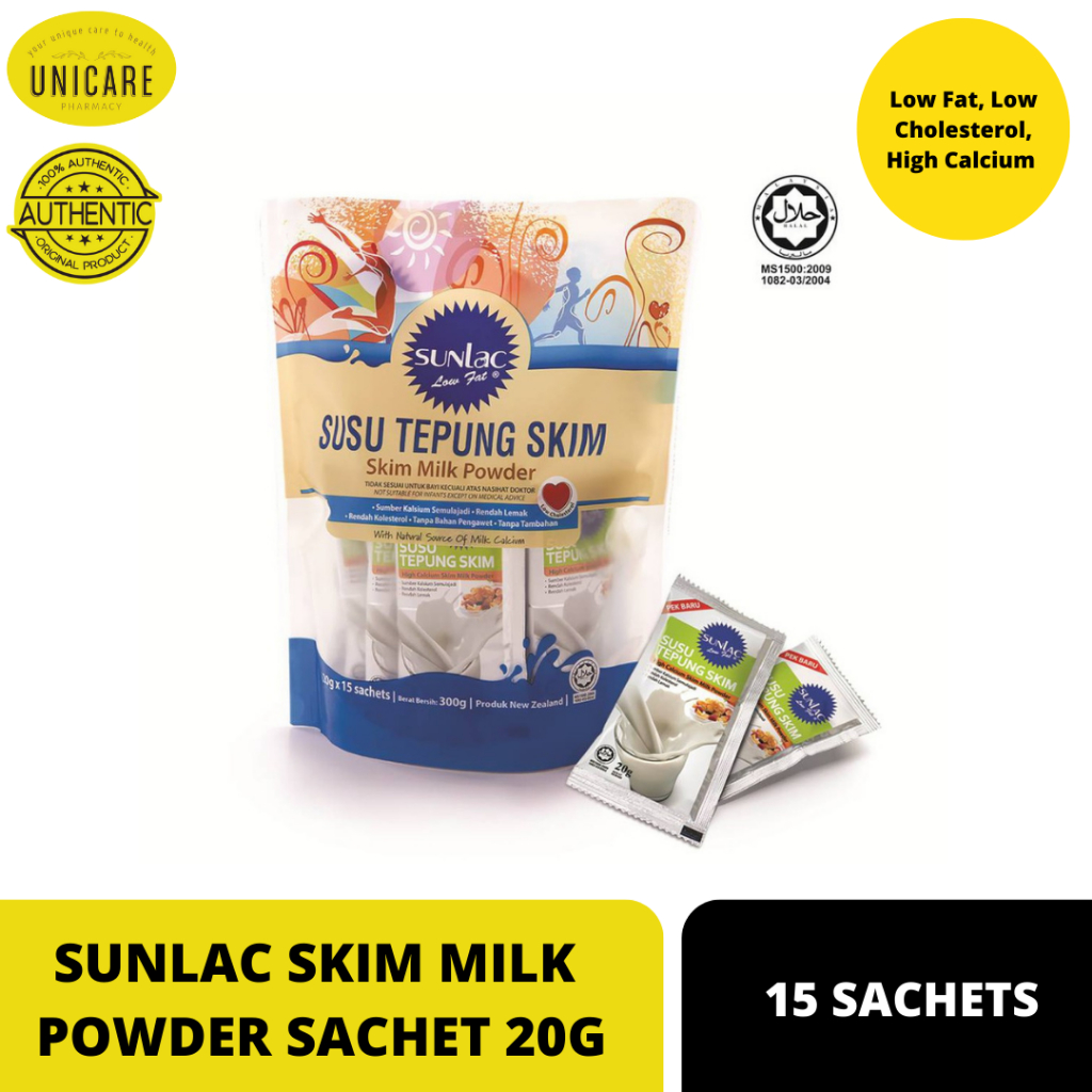 SUNLAC SKIM MILK POWDER SACHET 20G X 15'S | Shopee Malaysia