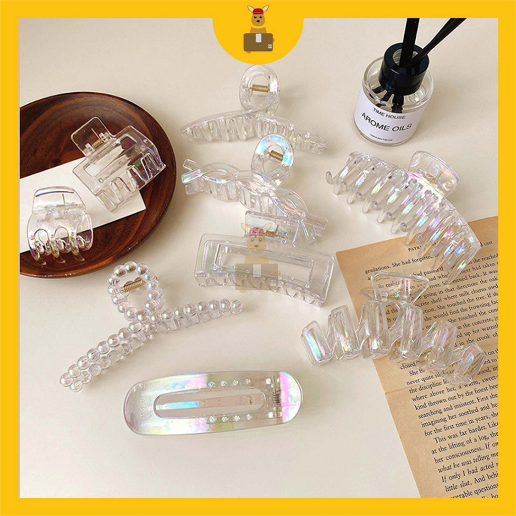 Korean Mermaid Transparent Color Big Large Jaw Hair Clip Hair ...