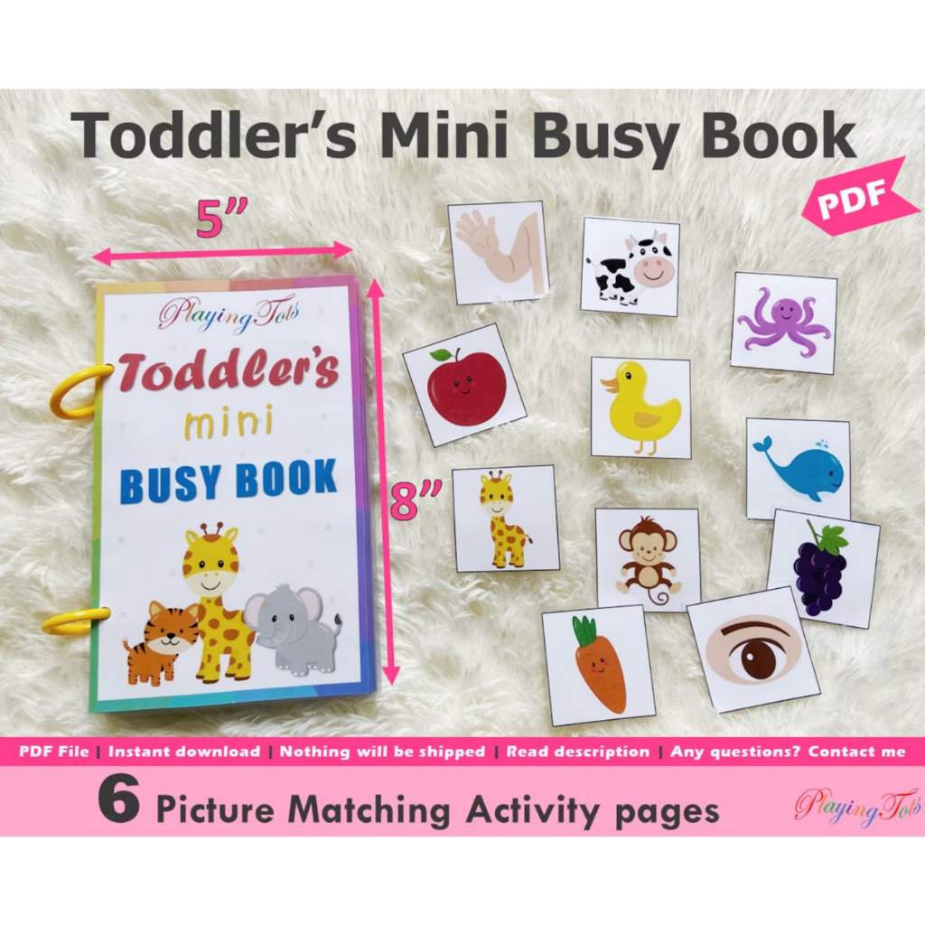 PDF] Toddler Mini Busy Quiet Book Learning Pack Kids Printable ...