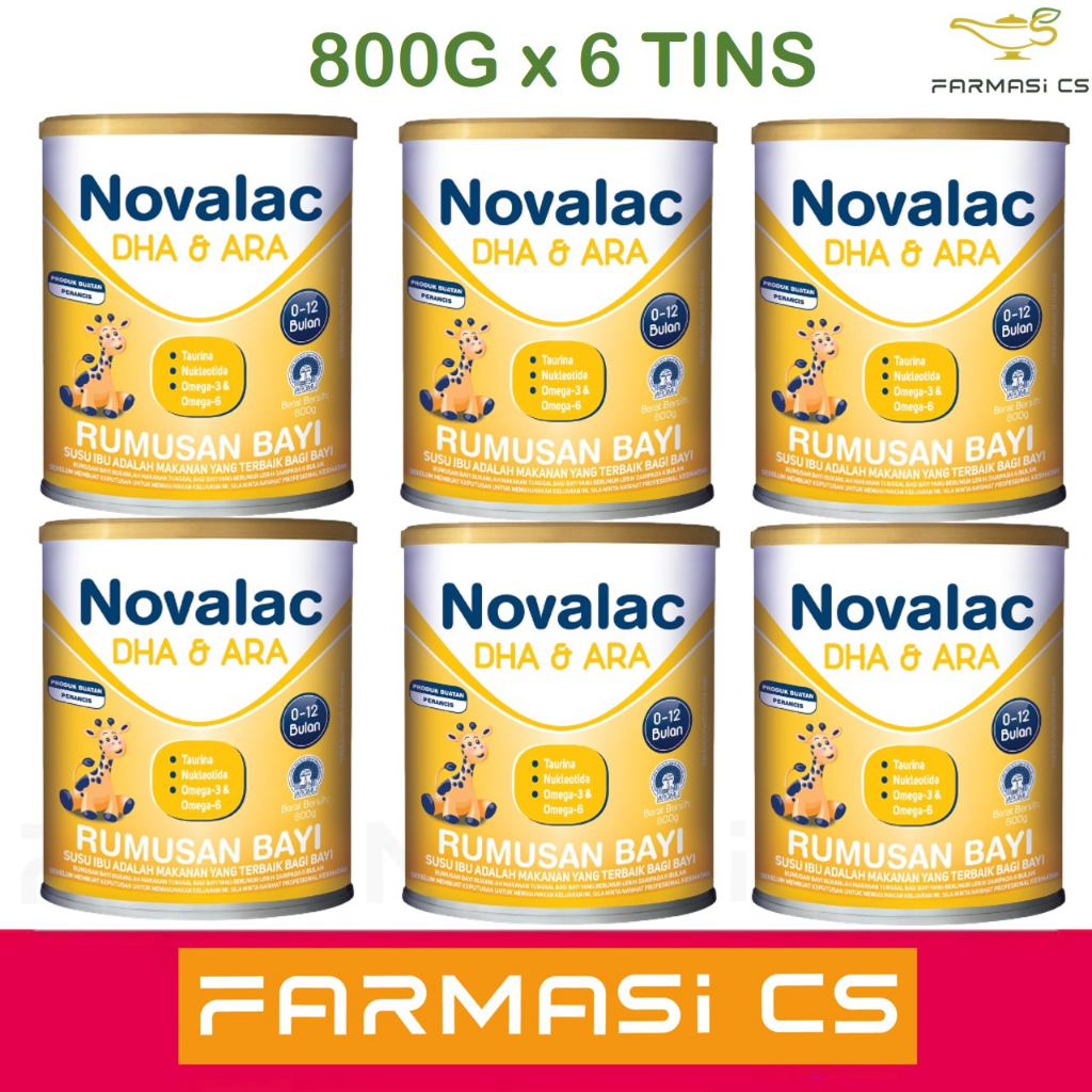 Novalac DHA & ARA Infant Formula (0-12 bulan) 800g x 6 Tins EXP:01/2026 | Shopee Malaysia