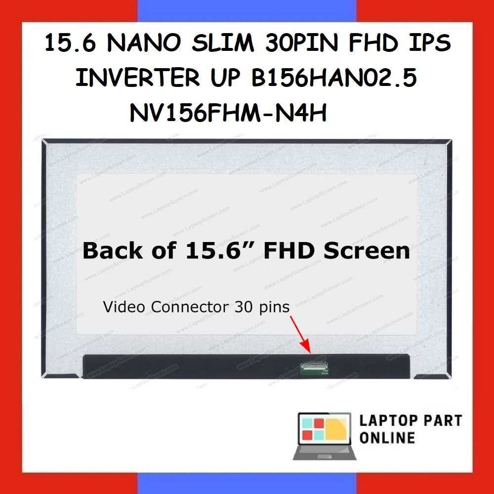 15.6 NANO SLIM 30PIN FHD IPS INVERTER UP B156HAN02.5 NV156FHM-N4H ...