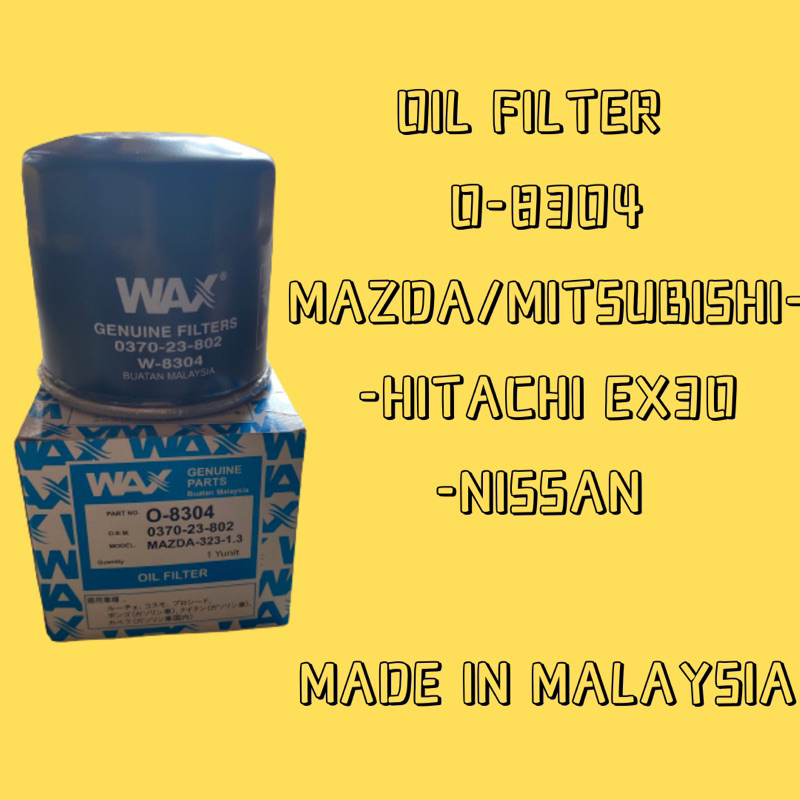 EX30 OIL FILTER HITACHI EX30 MAZDA MITSUBISHI O-8304 | Shopee Malaysia